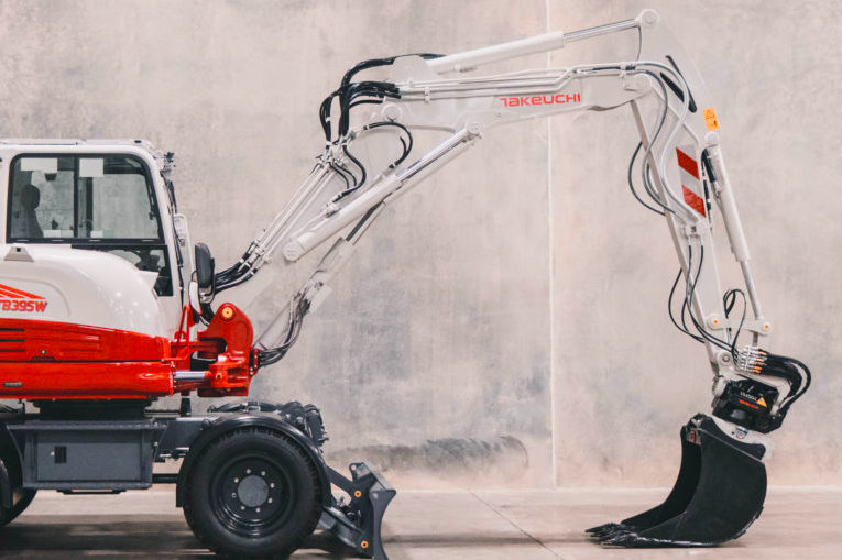 TAKEUCHI INTRODUCES NEW TB395W WHEELED EXCAVATOR | Construction ...