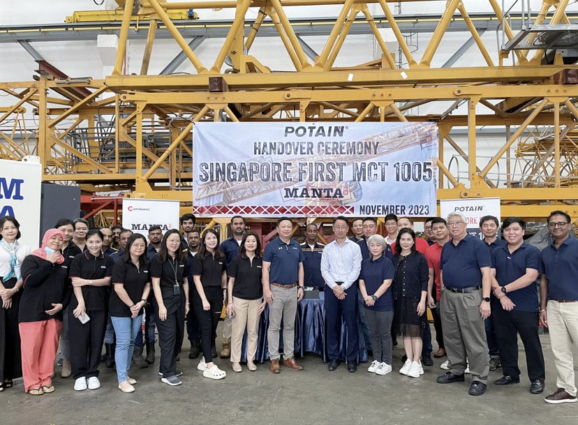 MANITOWOC CRANES: SINGAPORE’S FIRST POTAIN MCT 1005 HELPS ADVANCE ...