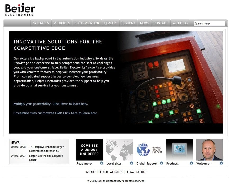 Beijer Electronics launches its new HMI website for machine builders ...