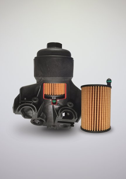 Multifunctional oil filter module from Hengst to be used in new VW ...